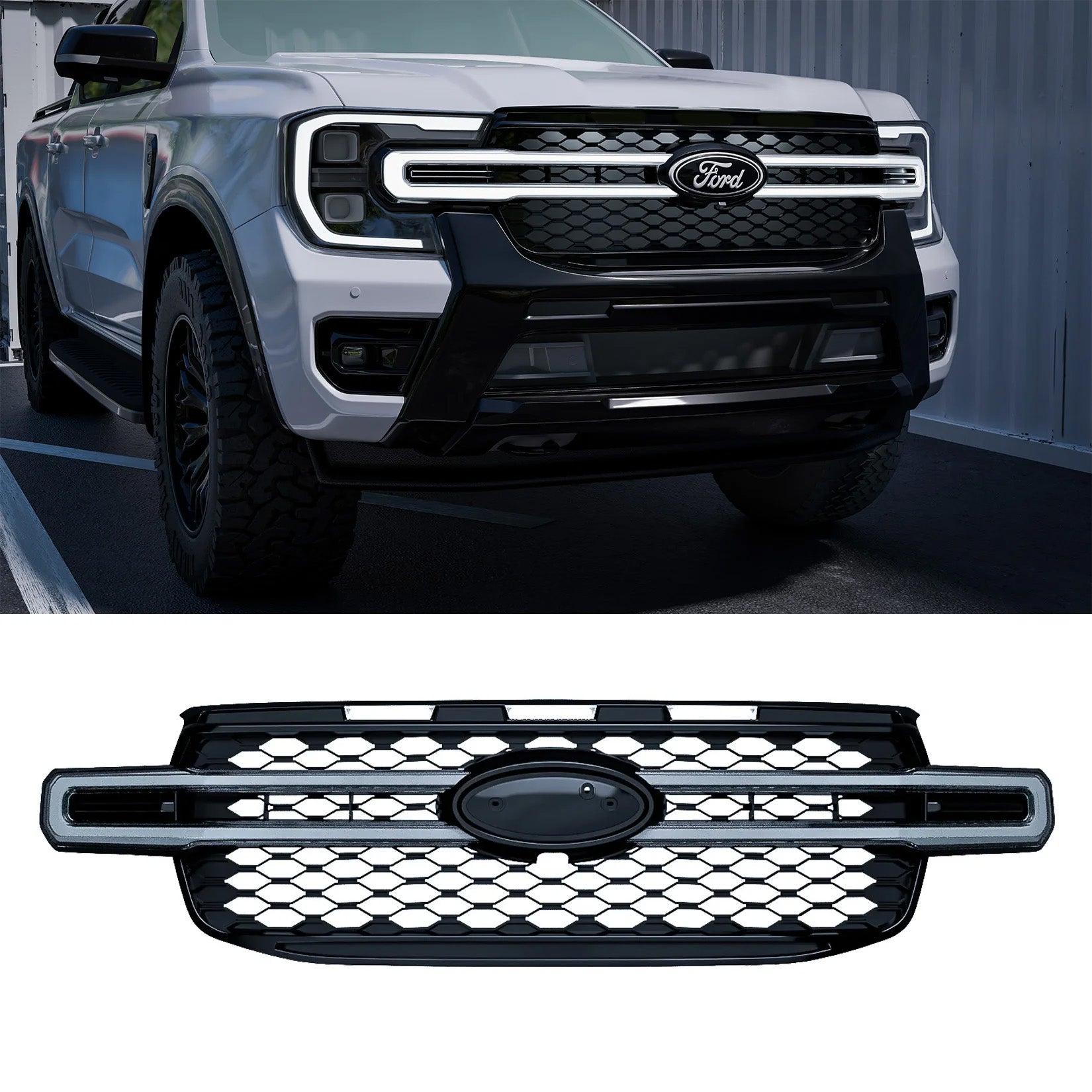 Ford Ranger T9 Wildtrak Dynamic DRL LED Grille – ARKHAM Automotive